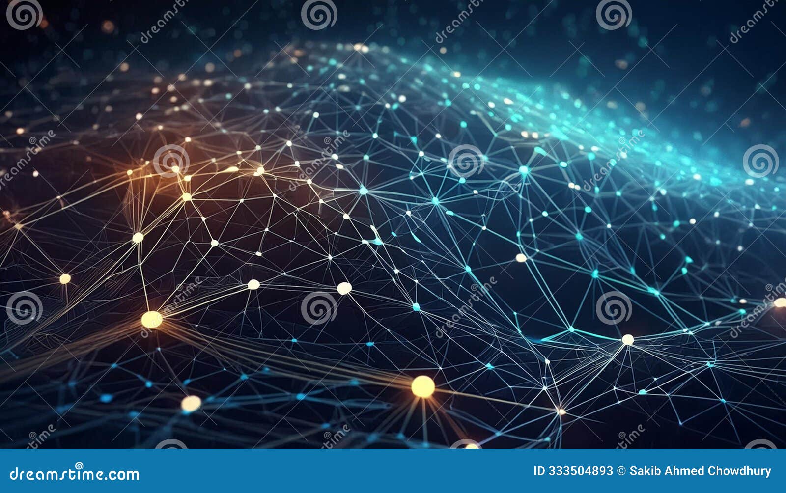 Complex Network Sphere with Interconnected Lines and Nodes. Stock ...