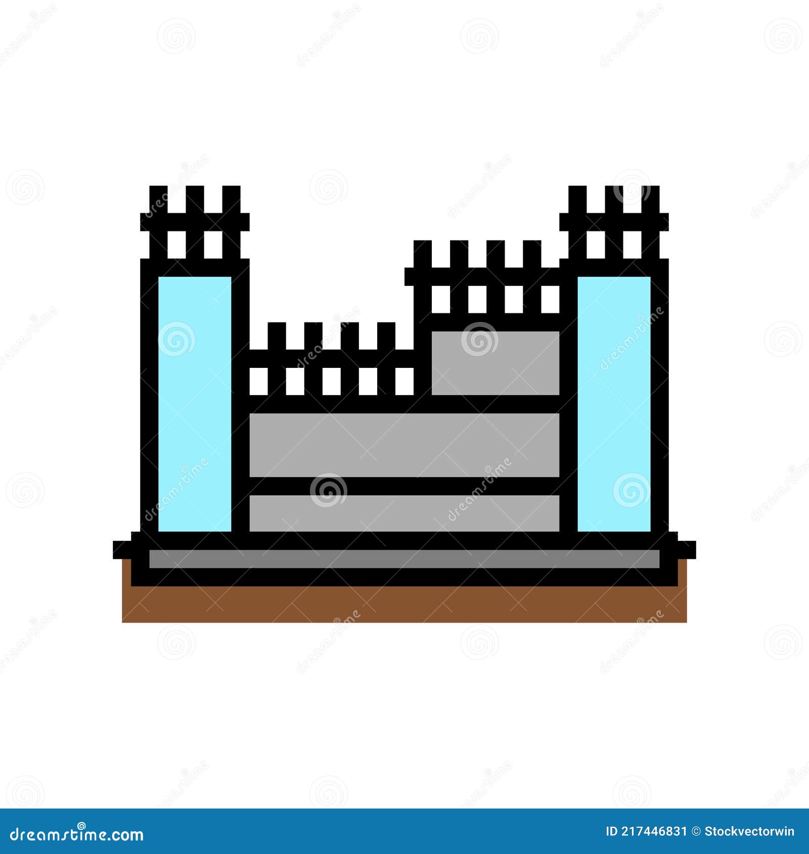 Structure with Reinforcement Concrete Color Icon Vector Illustration ...