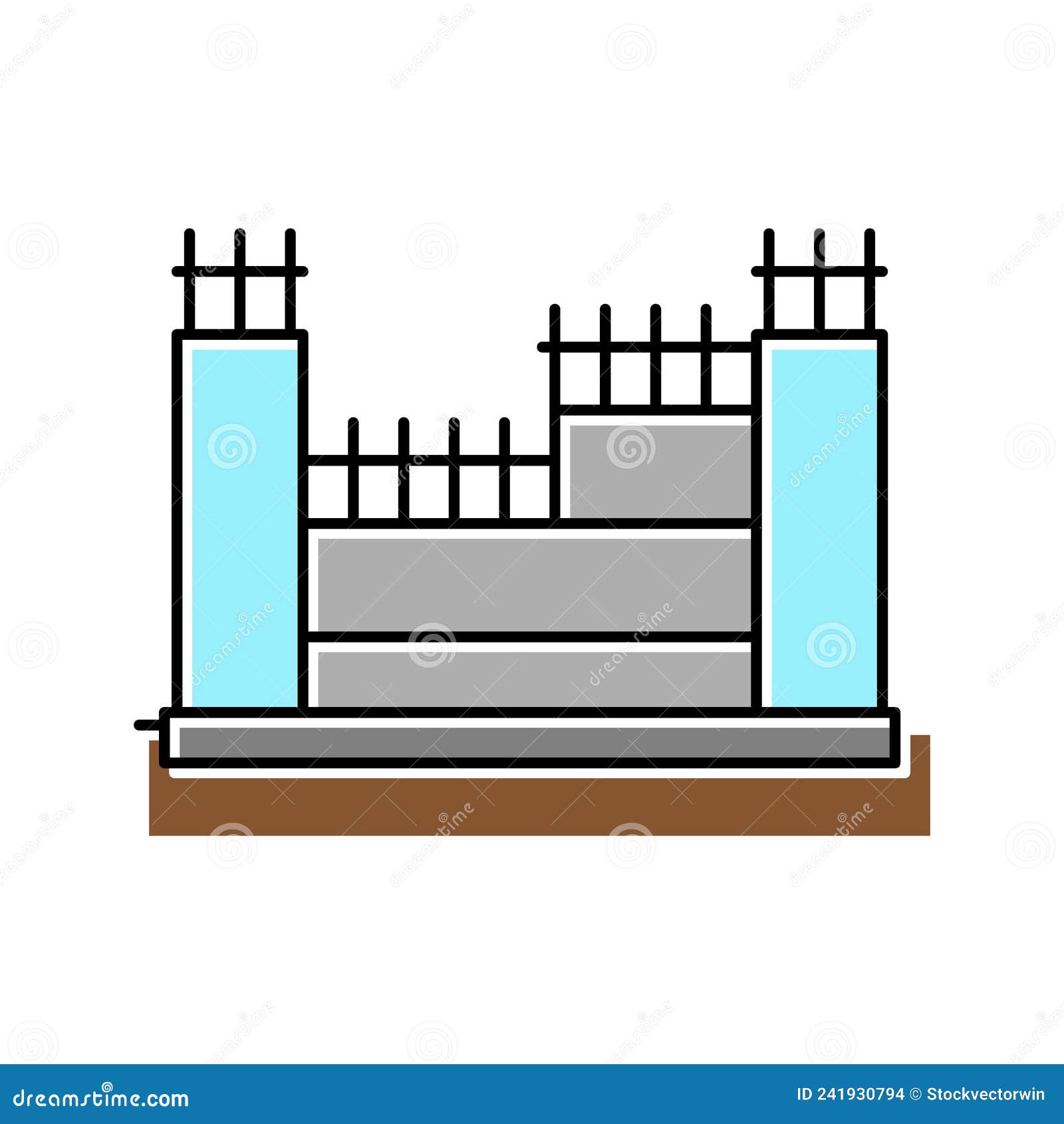 Structure With Reinforcement Concrete Icon Doodle Illustration Cartoon ...