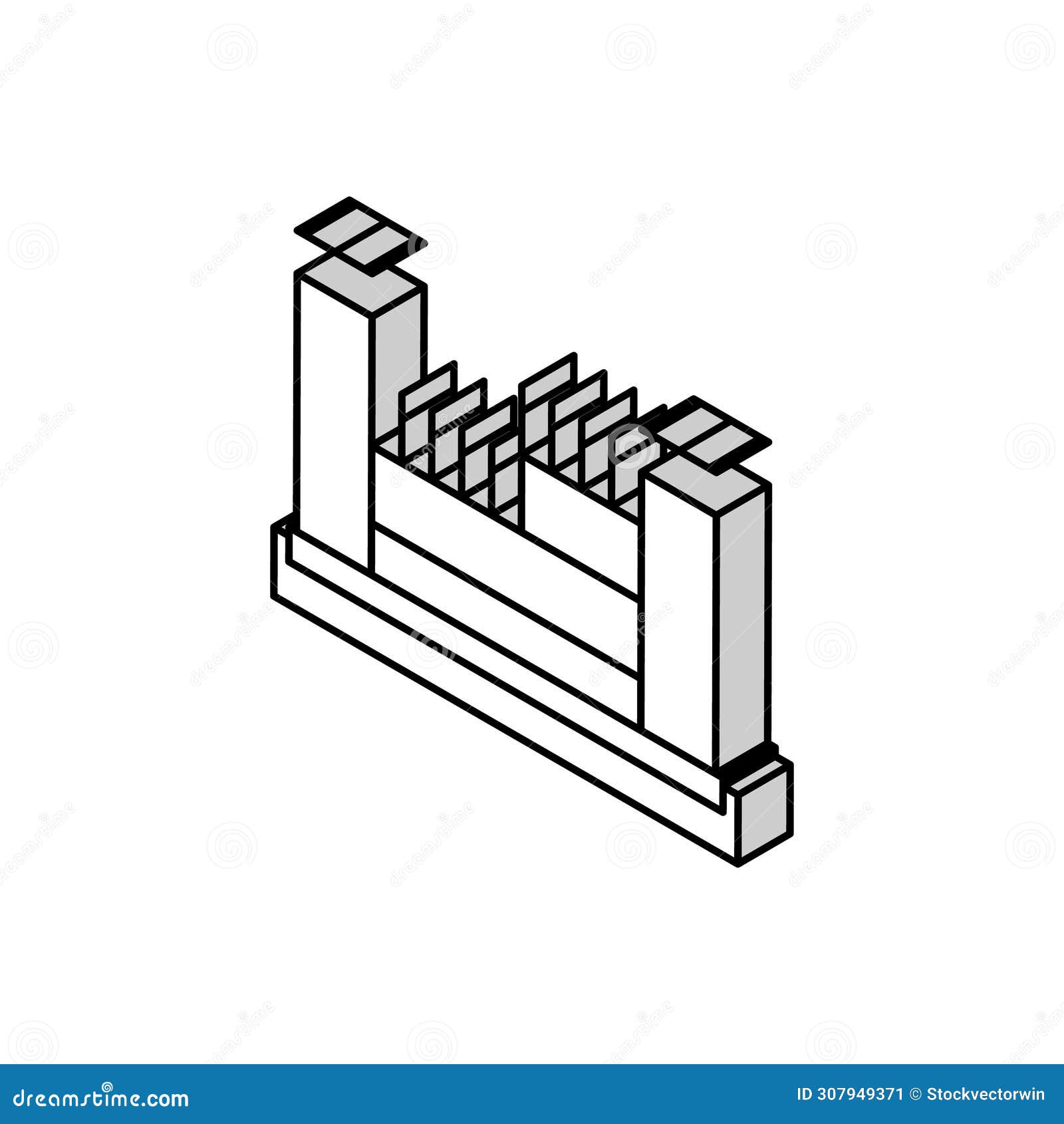 Structure With Reinforcement Concrete Icon Doodle Illustration Cartoon ...