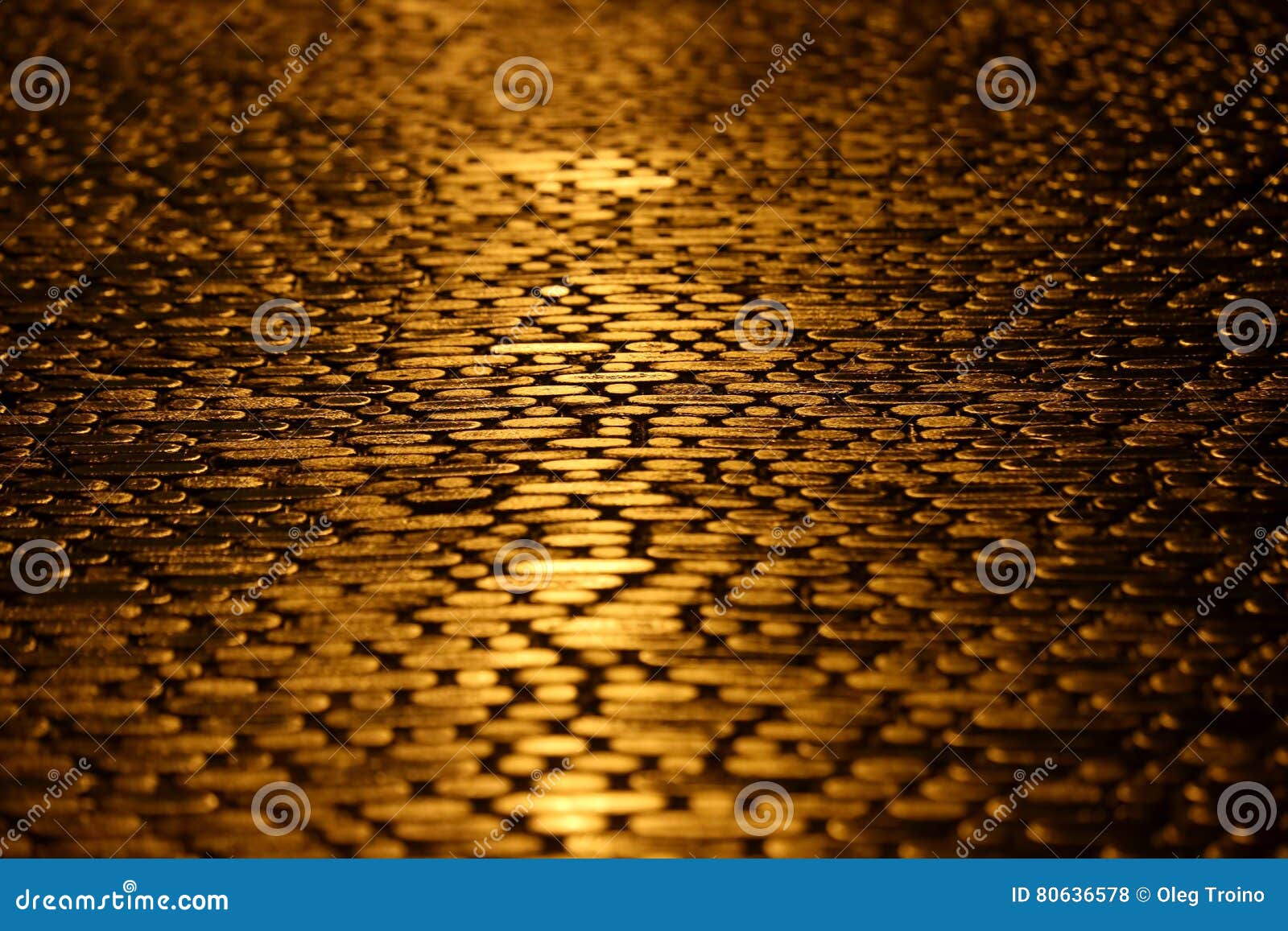 Structure of Road Pavement in the Night the Reflection of the Li Stock ...
