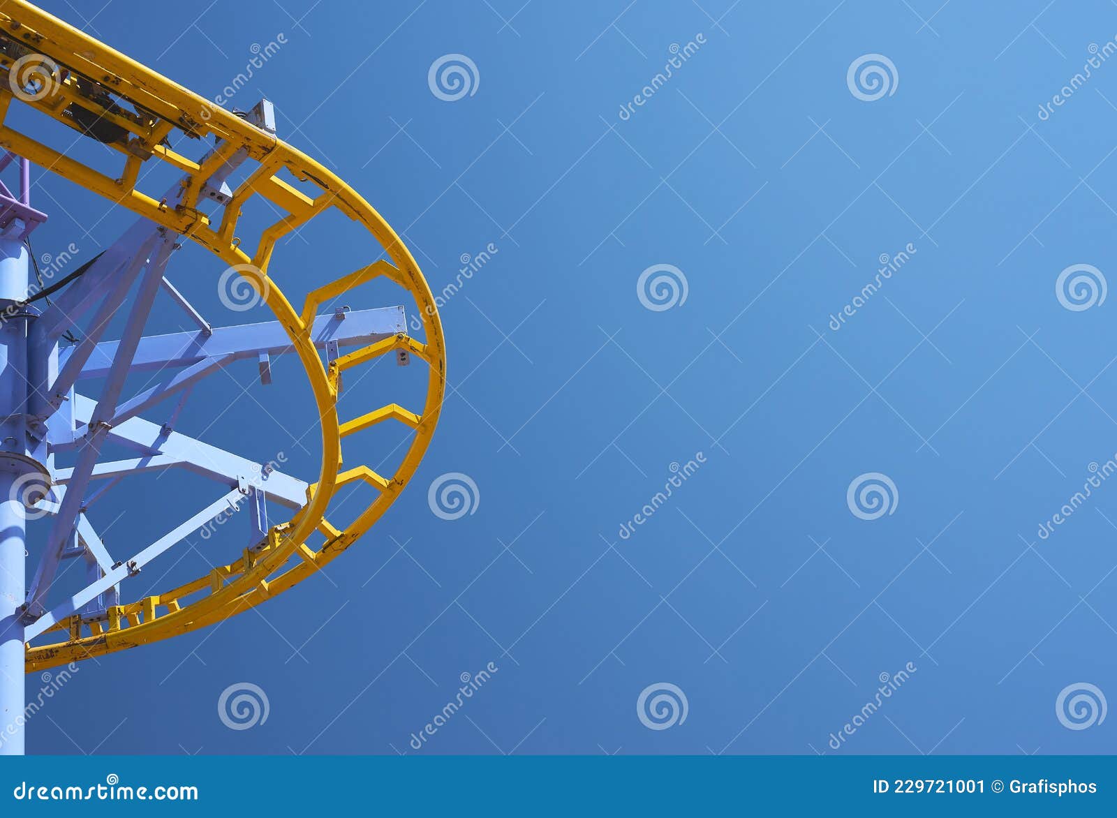 Structure of a Roller Coaster in an Amusement Park Stock Image - Image ...