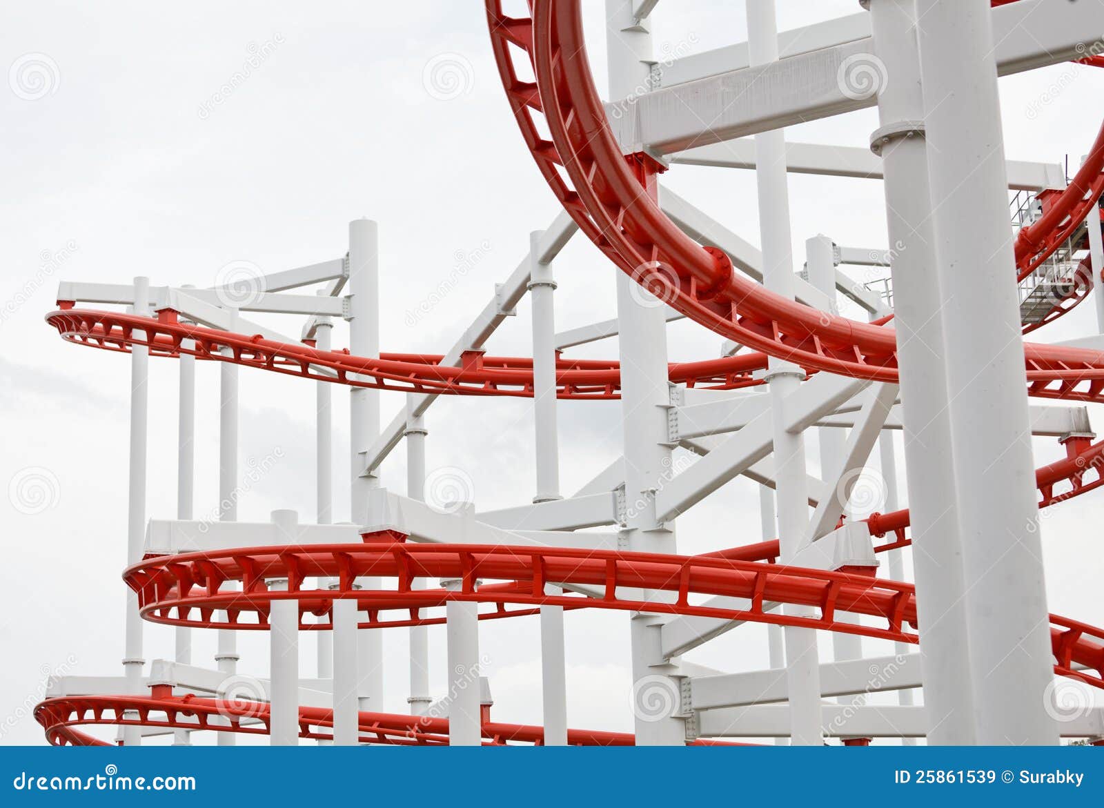 Structure of Roller Coaster Rail Stock Image - Image of action ...