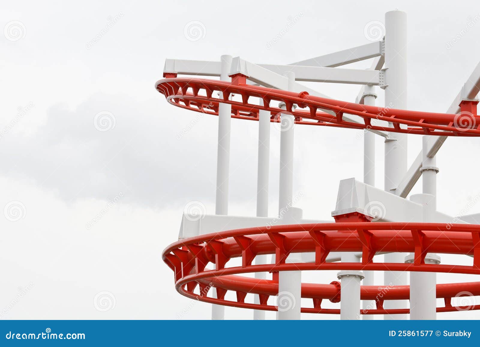 Structure of Roller Coaster Rail Stock Image - Image of rail, leisure ...