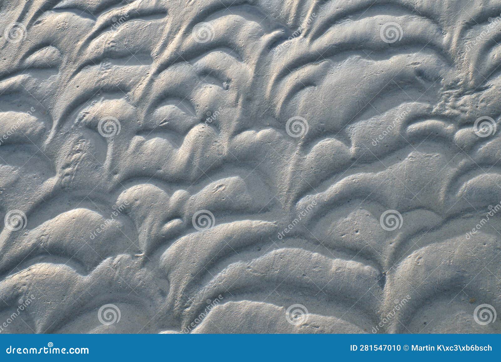 Structure in the Sand Made by Waves. View on the Ground at Low Tide ...