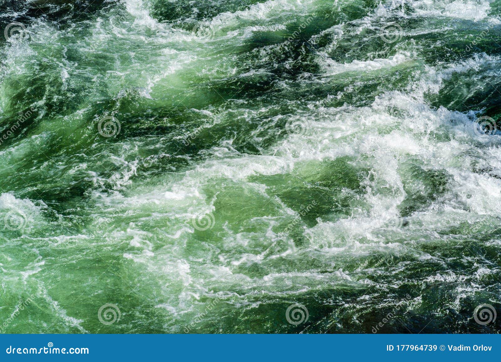 The Structure of the Seething Surface of a Mountain River Stock Image ...
