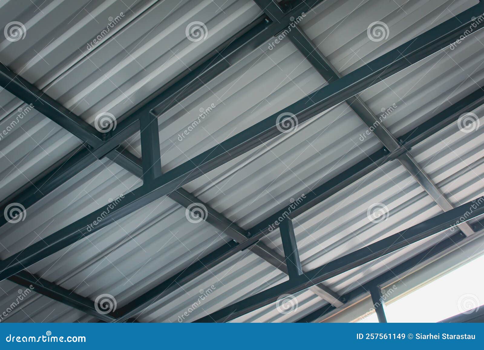 The Structure is Sheathed with Metal Sheets Stock Image - Image of ...