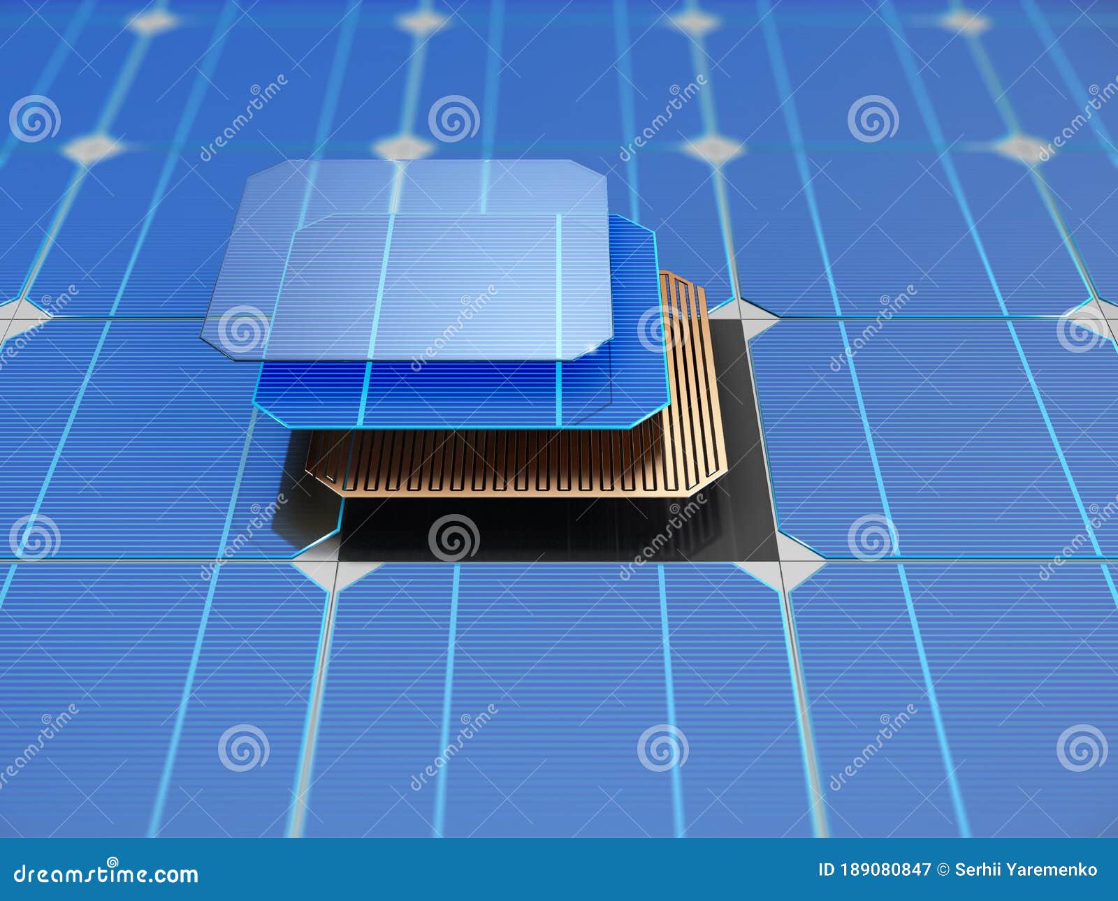 Structure of the Solar Panel Stock Illustration - Illustration of ...