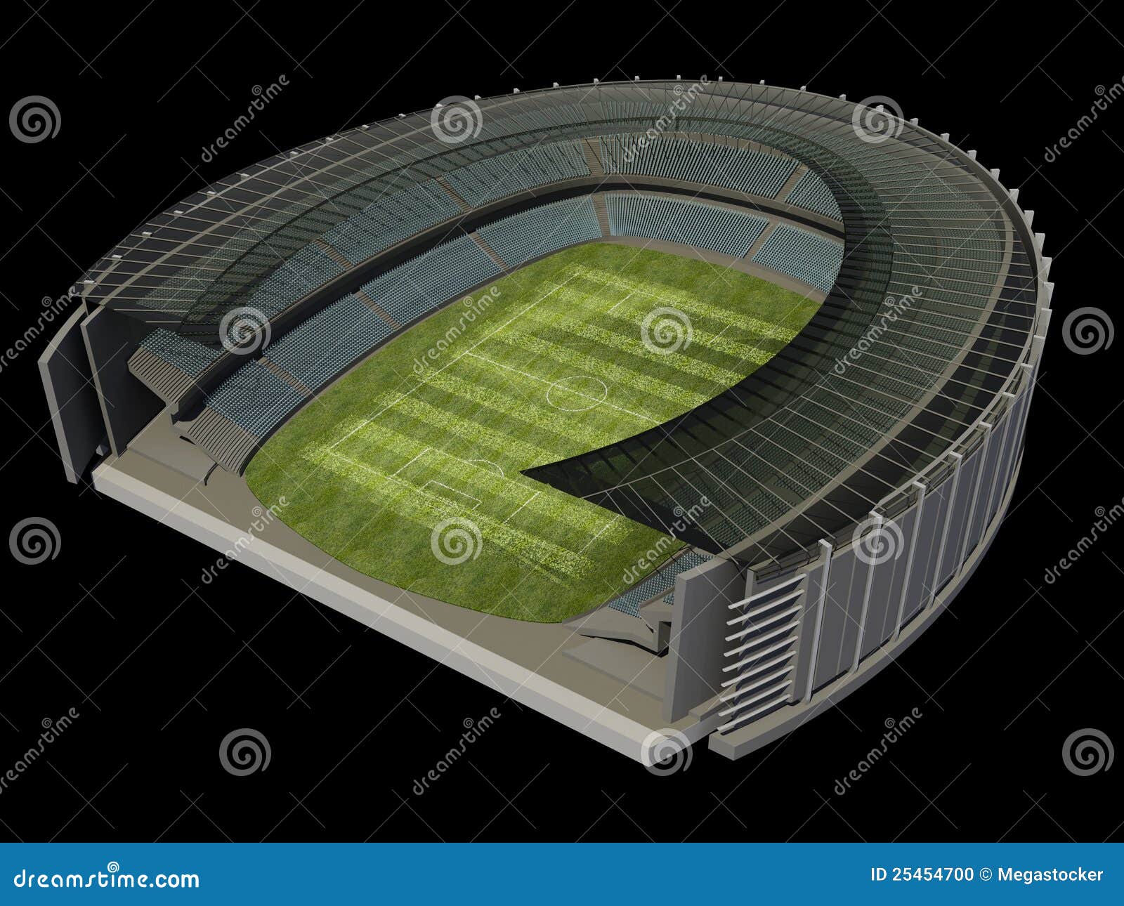 Structure of the Stadium stock illustration. Illustration of glass ...
