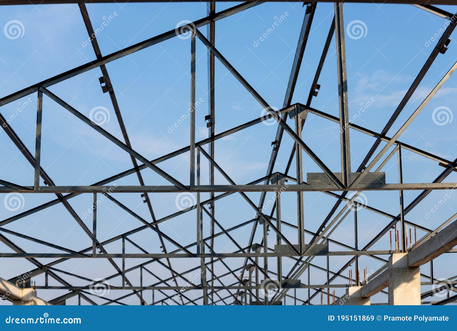 Structure of Steel for Building Construction in the Construction Site ...
