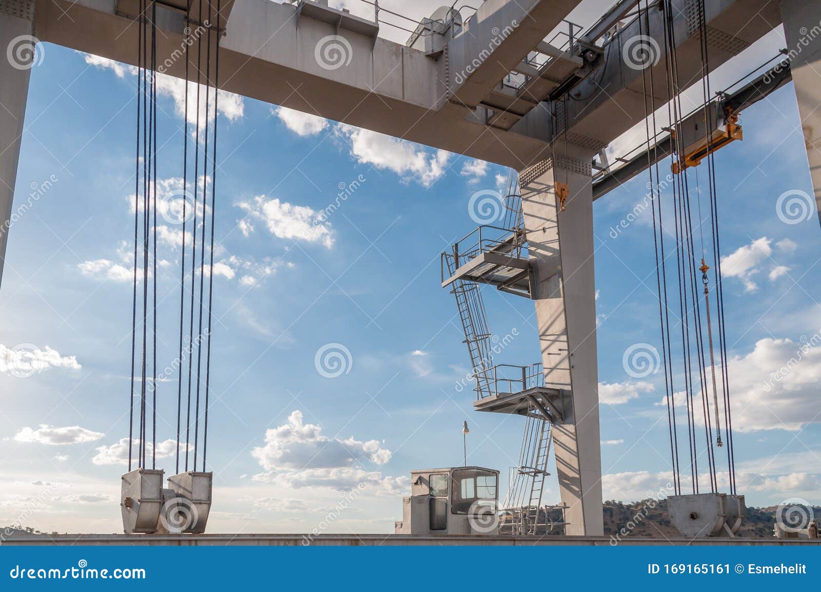 Structure of Steel for Building Construction on Sky Background Stock ...