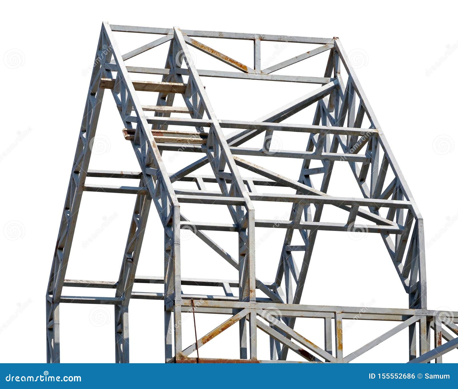 Structure of Steel for Building Construction on White Stock Photo ...