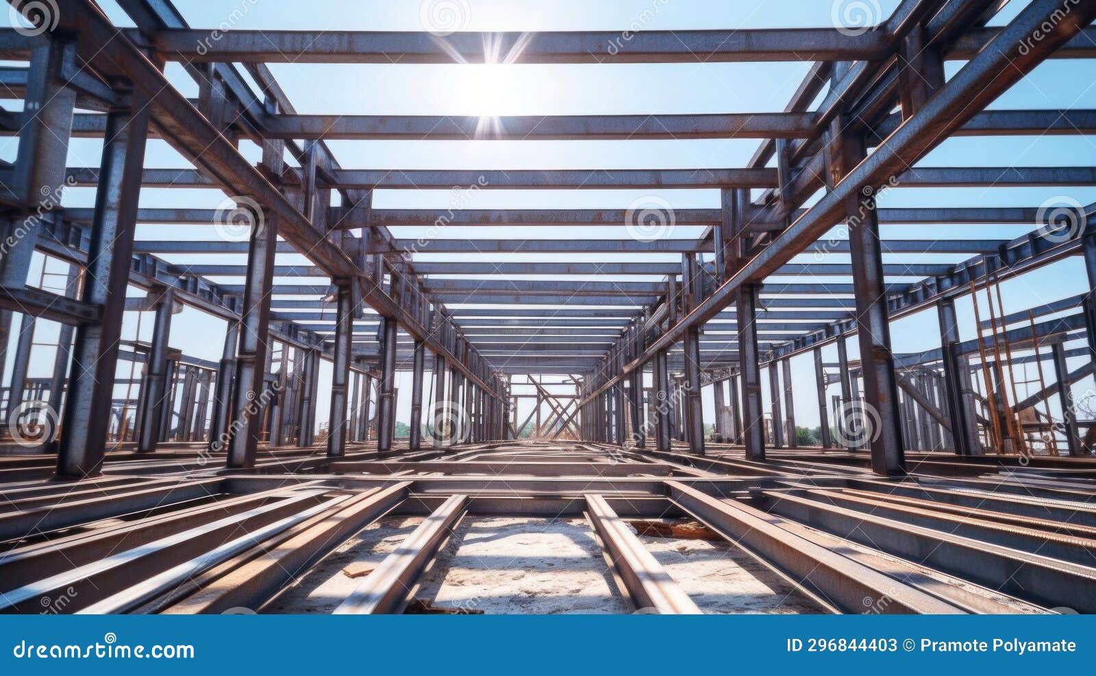 Structure of Steel for Building Under Construction Stock Image - Image ...
