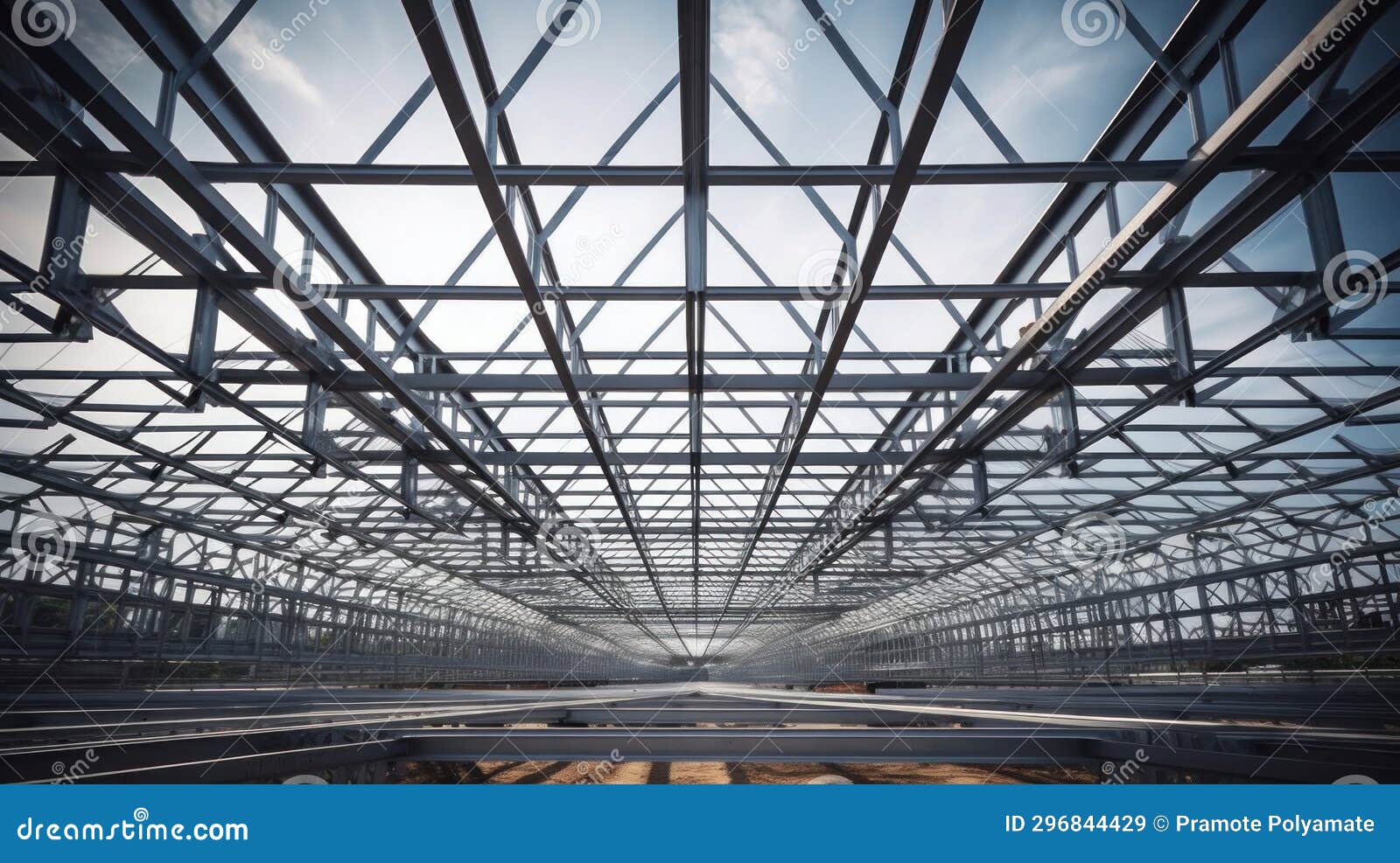 Structure of Steel for Building Under Construction Stock Illustration ...