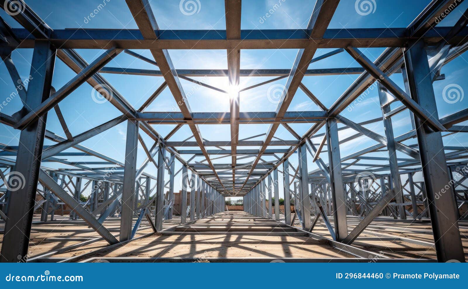 Structure of Steel for Building Under Construction Stock Photo - Image ...