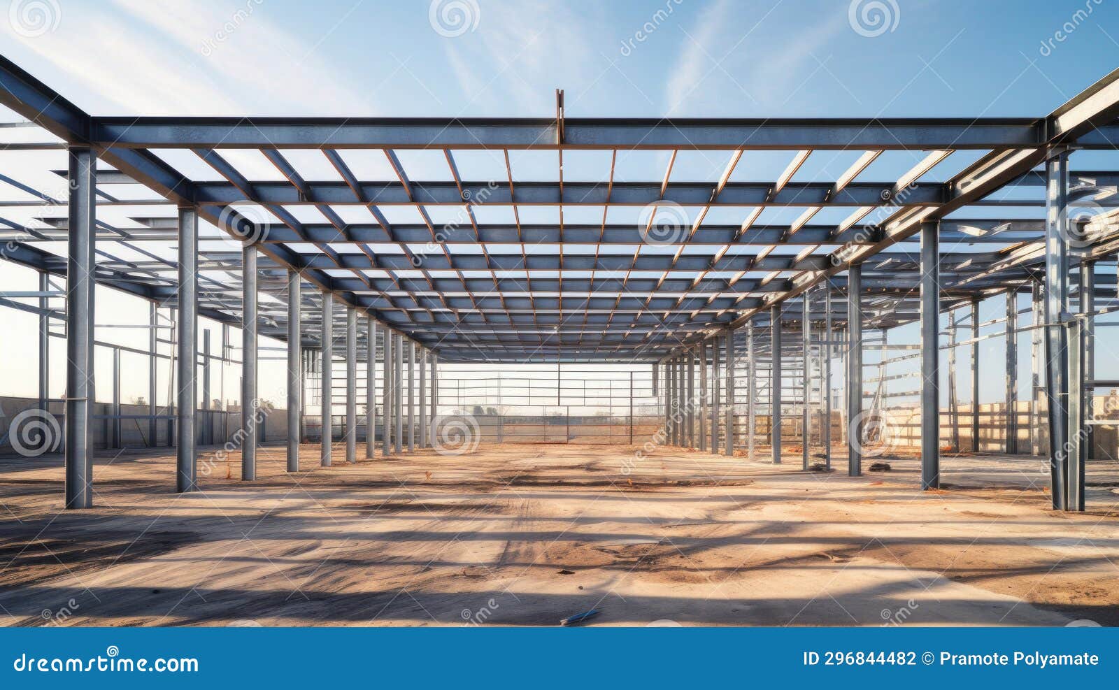 Structure of Steel for Building Under Construction Stock Photo - Image ...