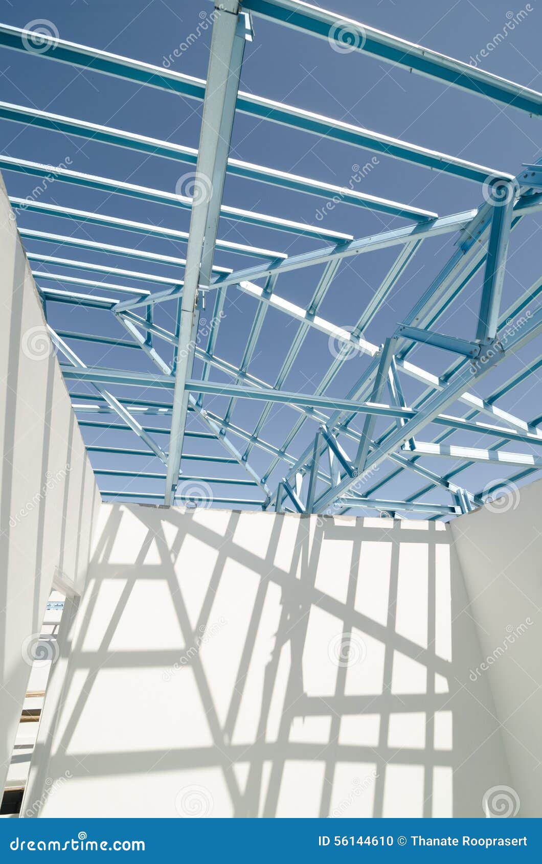 Structure of steel roof-02 stock photo. Image of pattern - 56144610