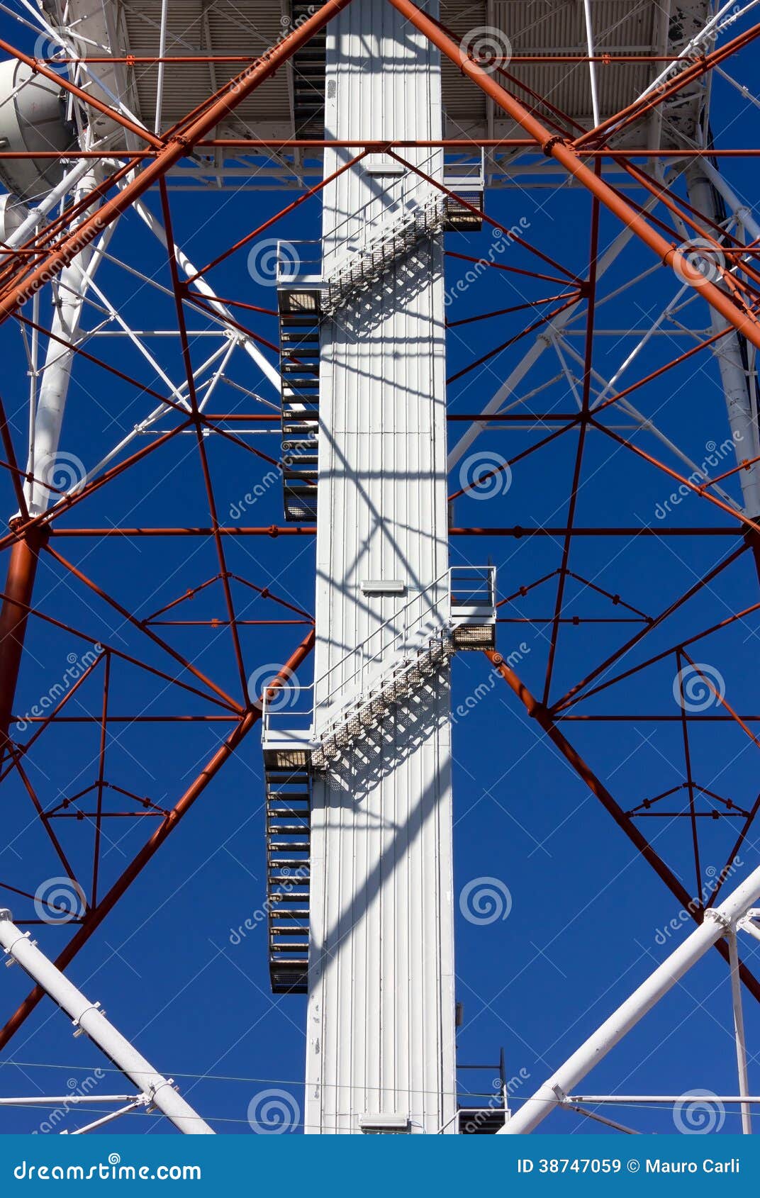 Structure of a Telecommunication Antenna Stock Image - Image of ...