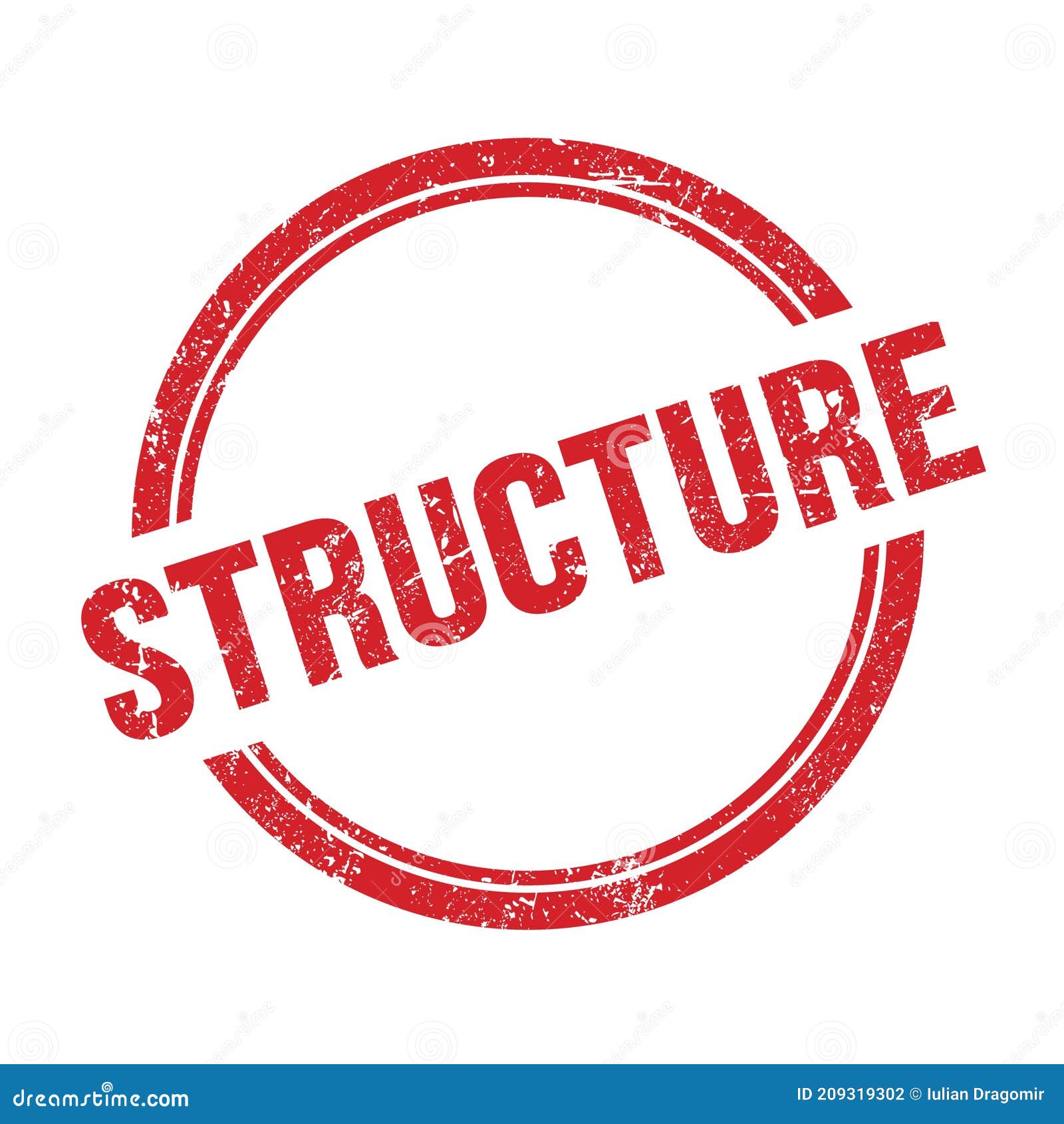 STRUCTURE Text Written on Red Grungy Round Stamp Stock Illustration ...