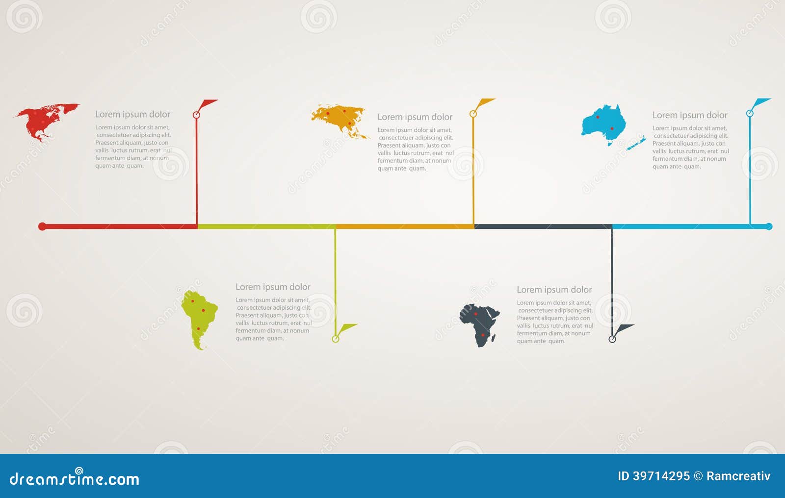 Structure Timeline with World Map Stock Vector - Illustration of ...