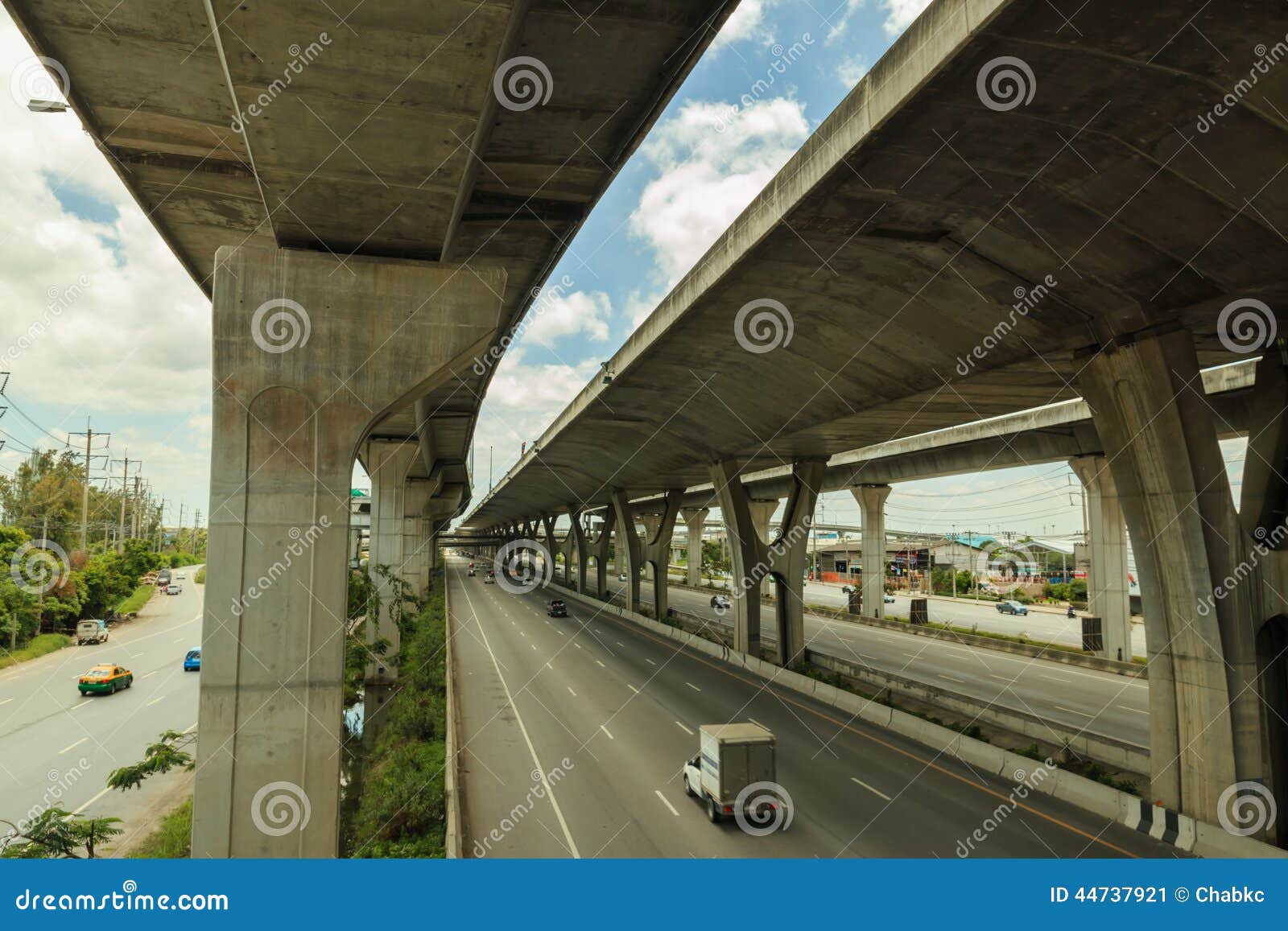 Structure To Transportation Freeways Stock Image - Image of junction ...