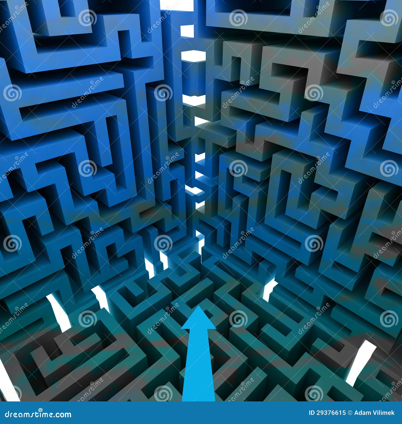 Structure Tridimensionnelle De Mur De Labyrinthe Illustration Stock ...