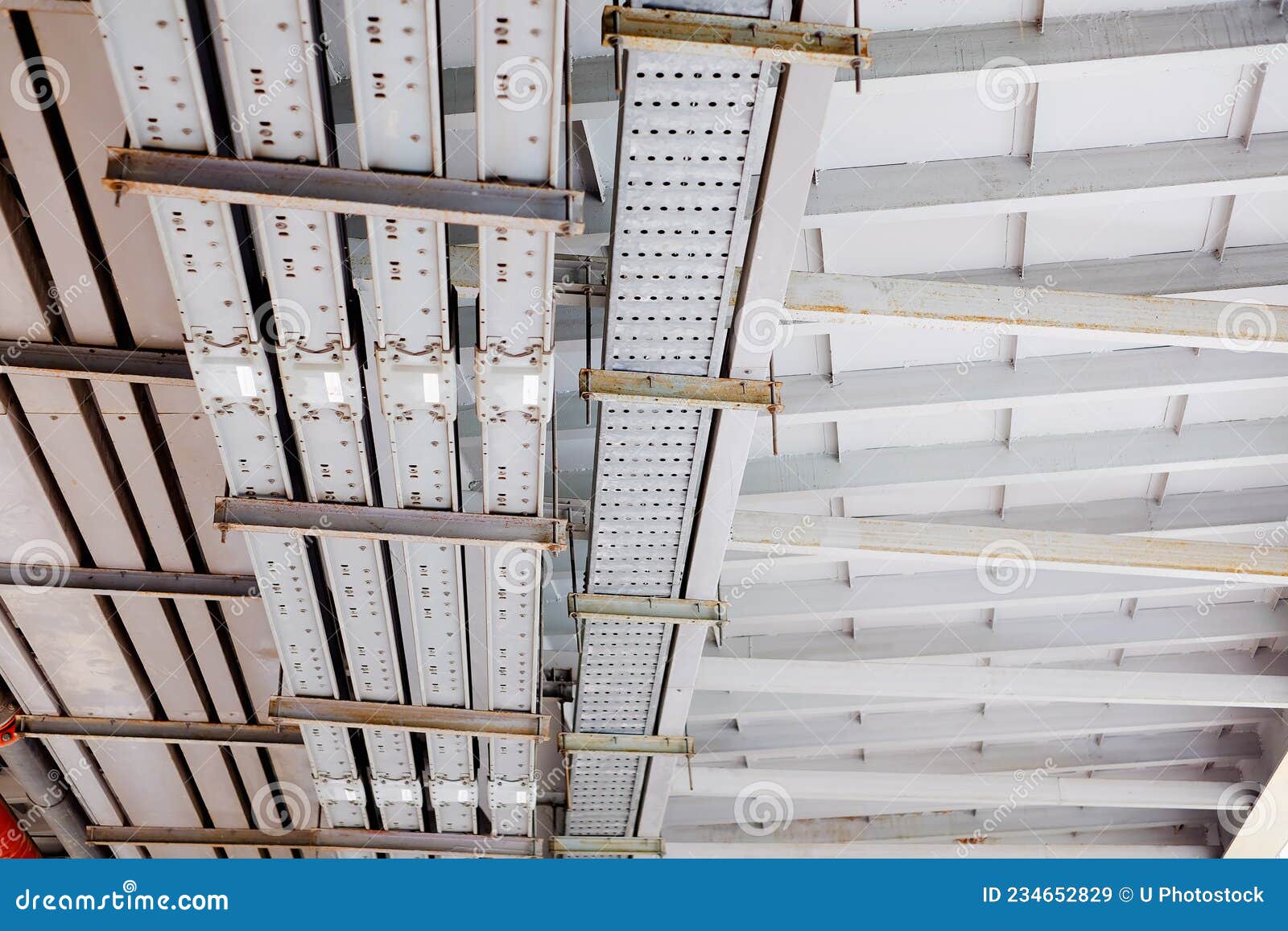 Structure of Under the Building Stock Image - Image of geometric ...