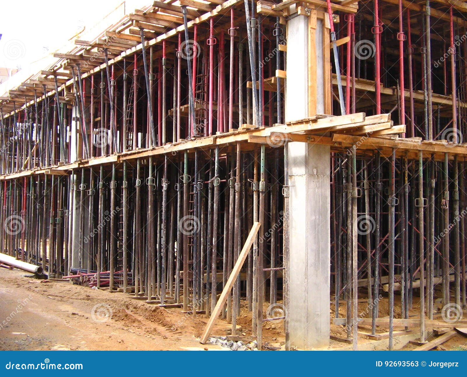 Structure Under Construction. Stock Image - Image of view, columns ...