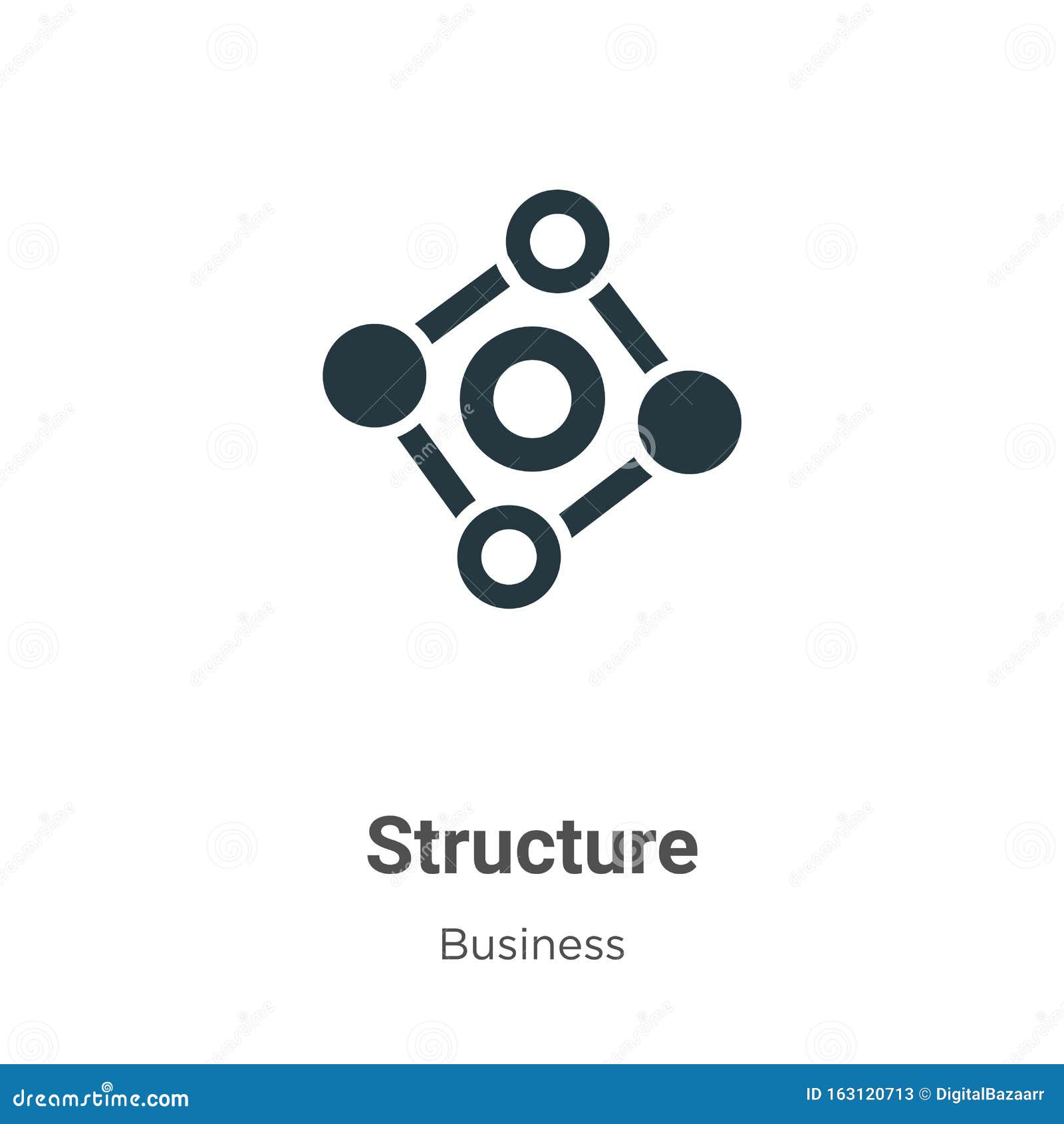 Structure Vector Icon on White Background. Flat Vector Structure Icon ...