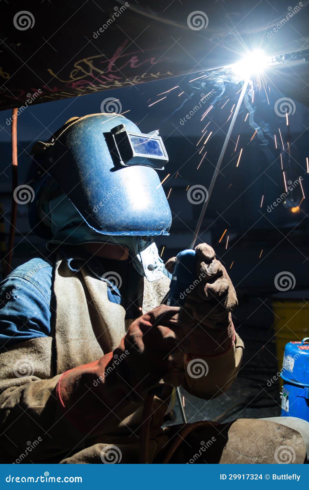 Welding work stock photo. Image of manufacture, manufacturing - 29917324