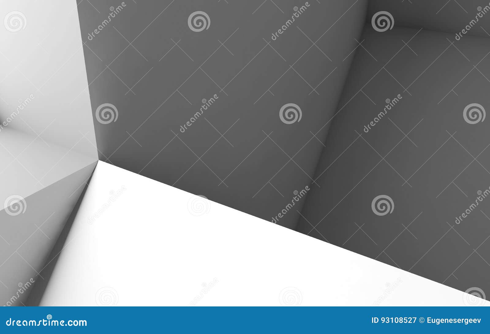 Structure of White Corners. 3d Illustration Stock Illustration ...
