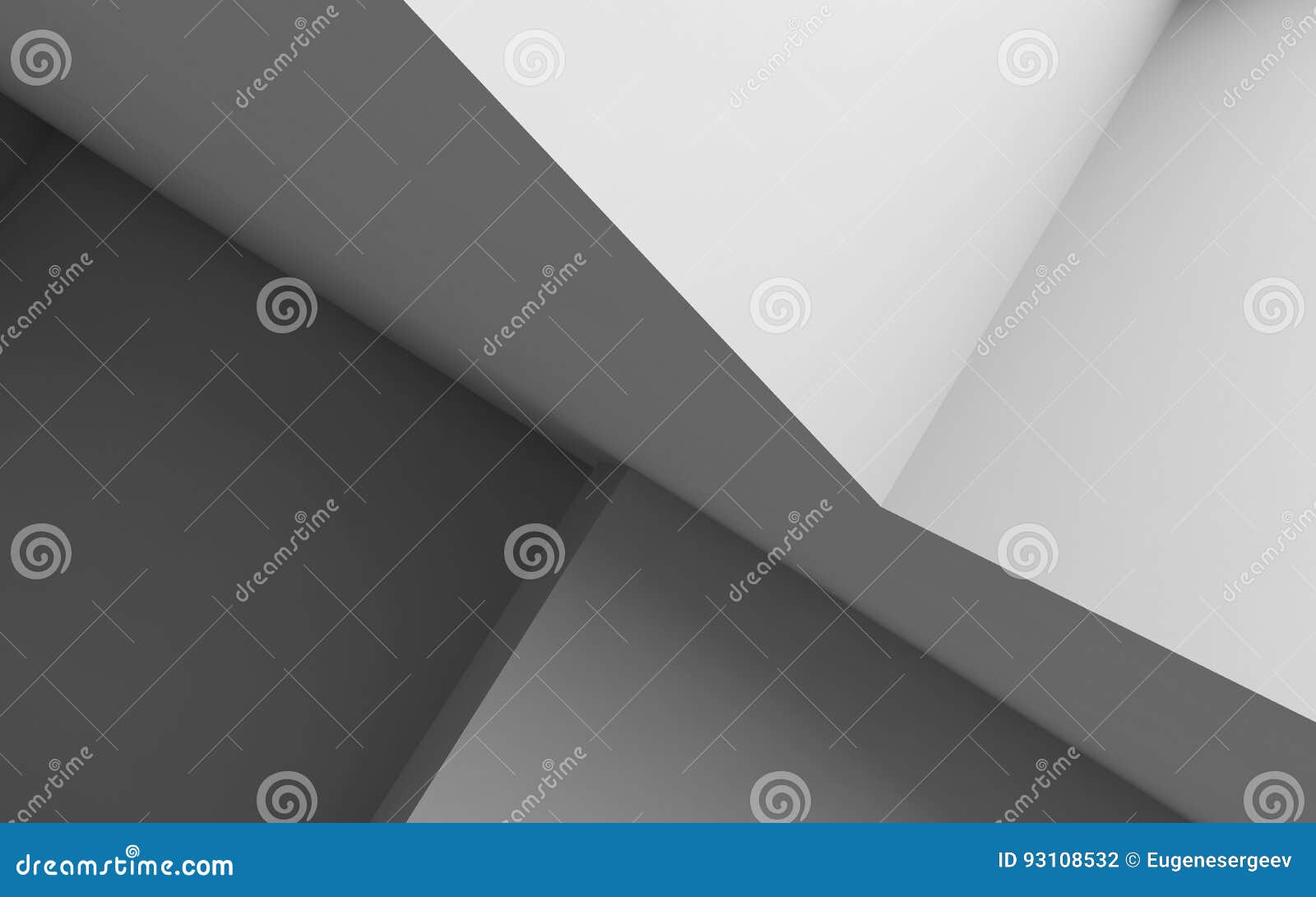 Structure with White Corners. 3d Render Stock Illustration ...