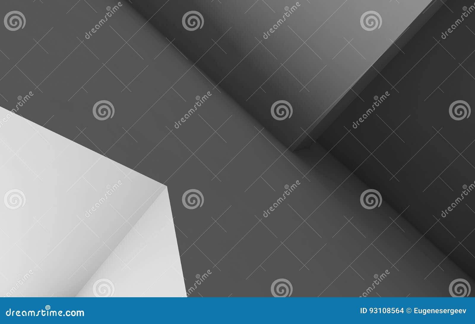 Structure of White Corners. 3 D Render Illustration Stock Illustration ...