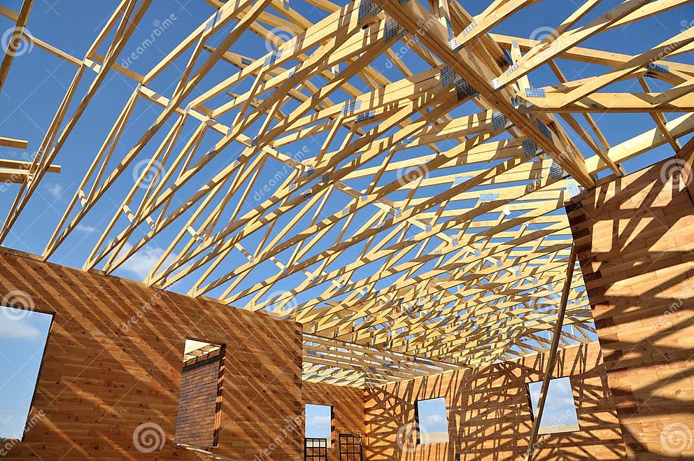 Structure wood-one stock photo. Image of rafter, natural - 13241824
