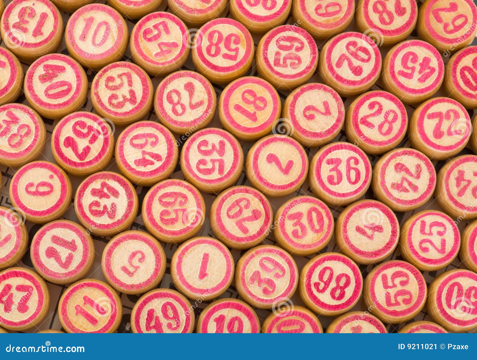 Structure from Wooden Counters of a Bingo Stock Image - Image of wood ...