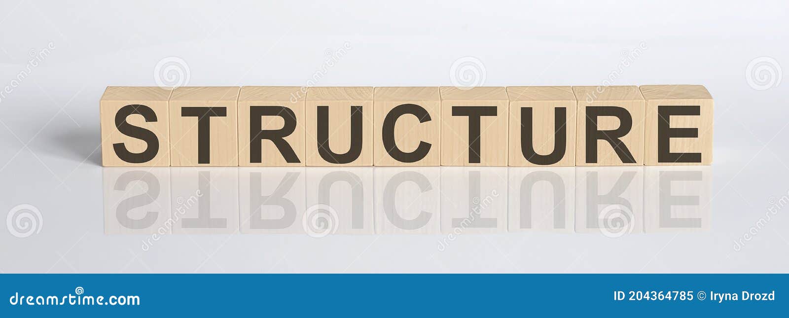 Structure Word from Wooden Blocks on White Desk Stock Image - Image of ...