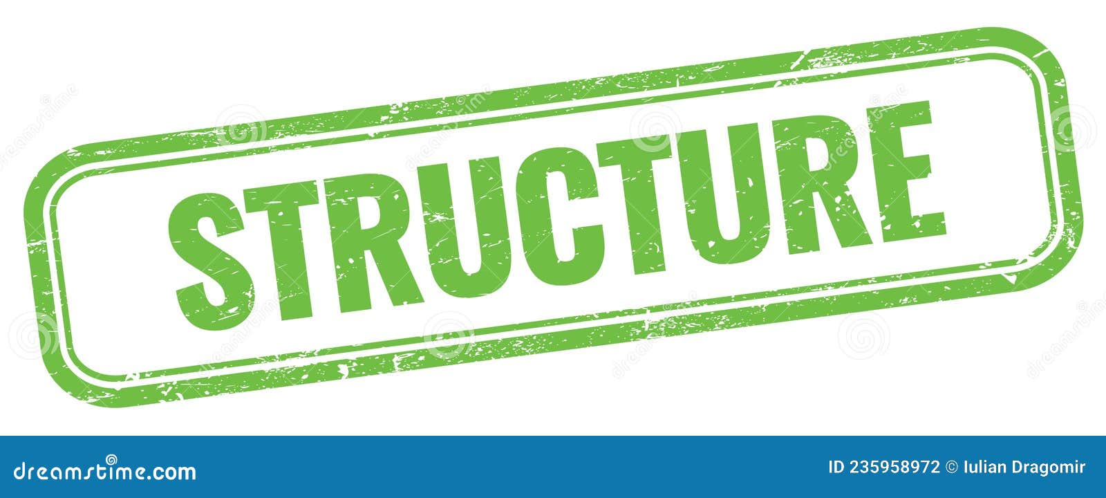 STRUCTURE, Word on Green Rectangle Stamp Stock Illustration ...