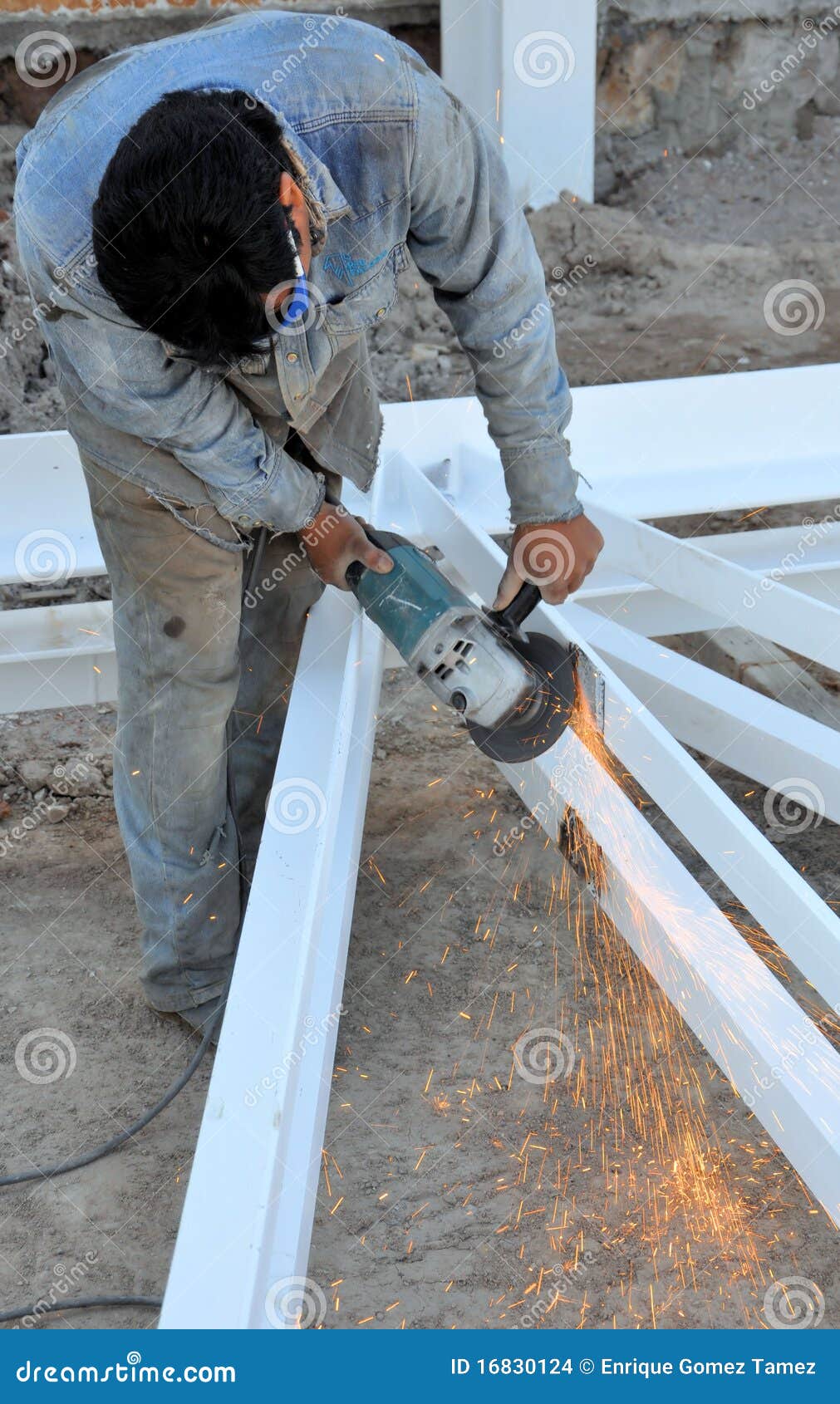 Structure worker stock photo. Image of protective, machine - 16830124