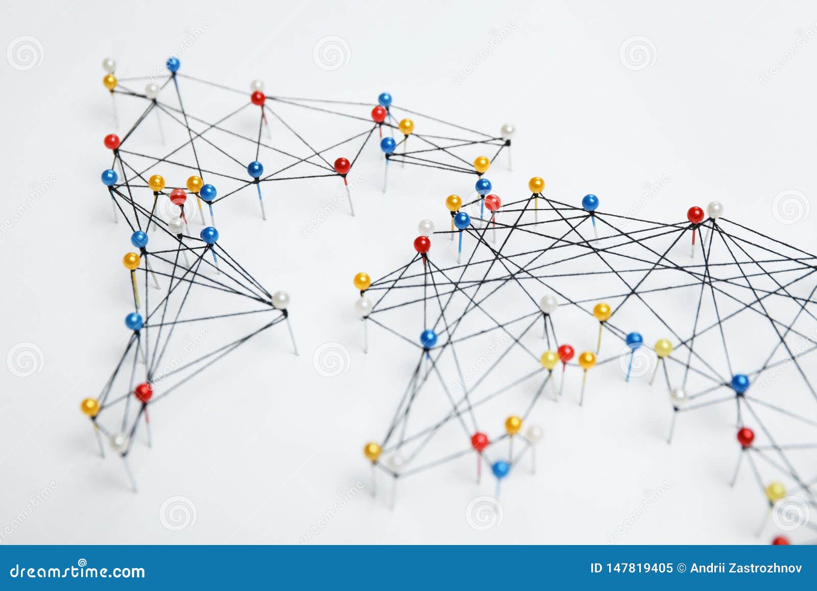 Structure of World Economy, Communication Network Stock Image - Image ...