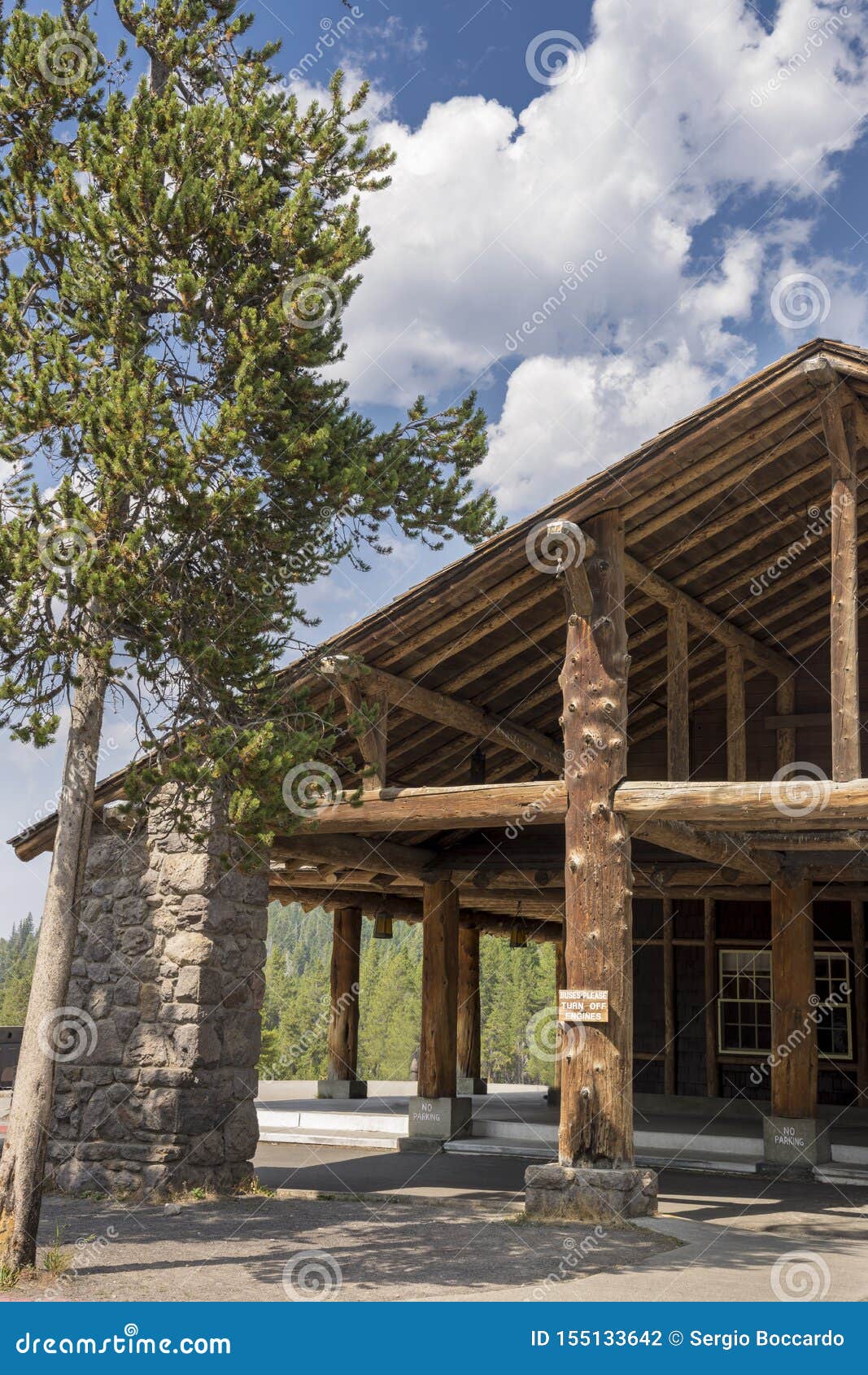 Structure in Yellowstone National Park Stock Photo - Image of structure ...