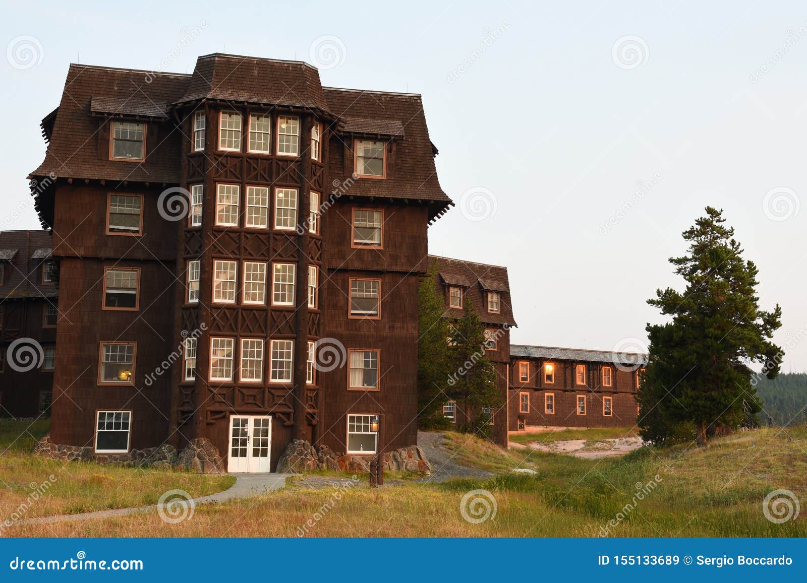 Structure in Yellowstone National Park Stock Image - Image of ancient ...