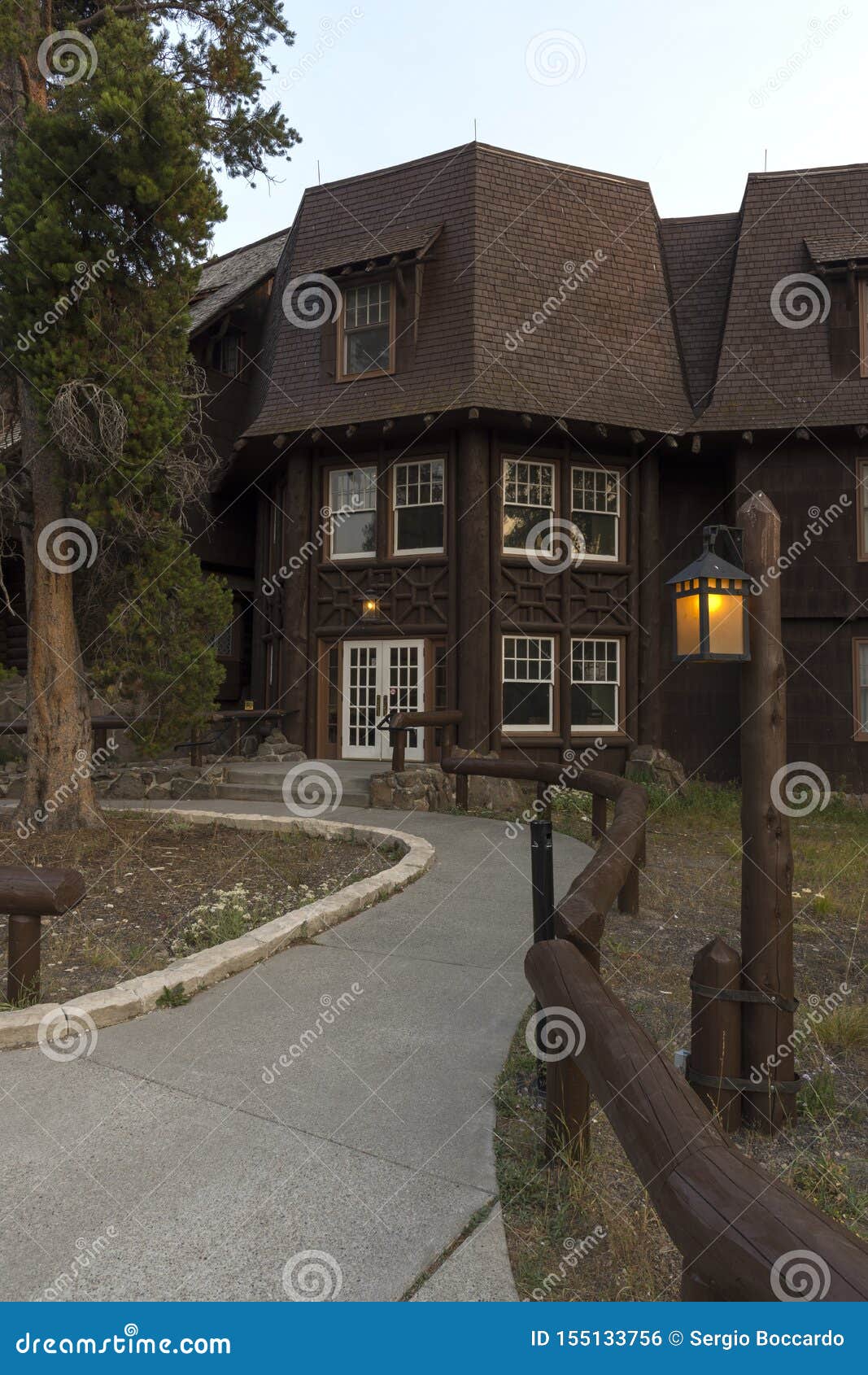 Structure in Yellowstone National Park Stock Photo - Image of states ...