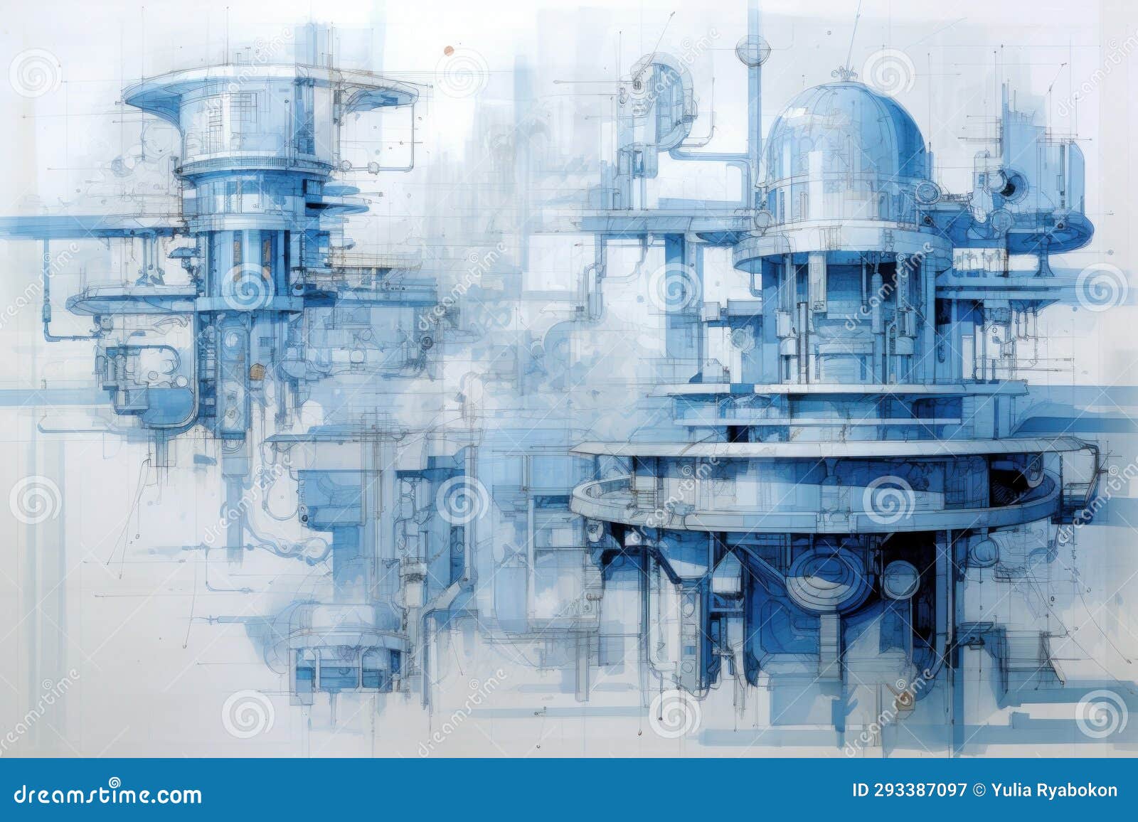 Structured Architectural Plan. Generate Ai Stock Illustration ...