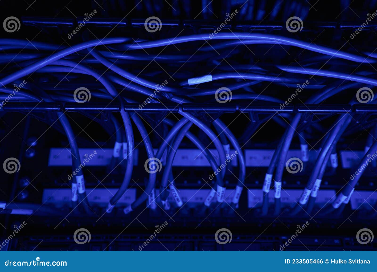 Structured Cabling Used in Data Center Network Equipment Stock Photo ...