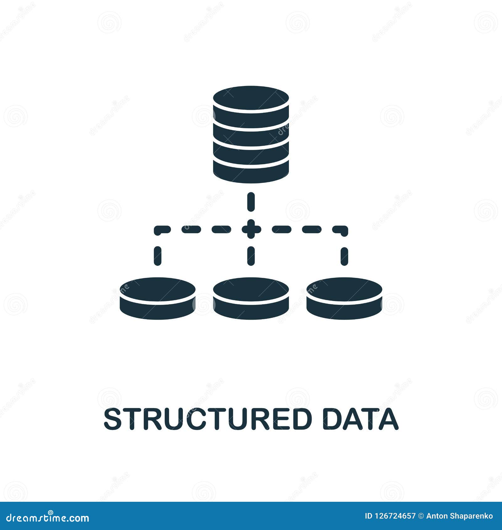 Structured Data Icon. Monochrome Style Design from Big Data Icon ...