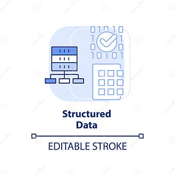 Structured Data Light Blue Concept Icon Stock Vector - Illustration of ...