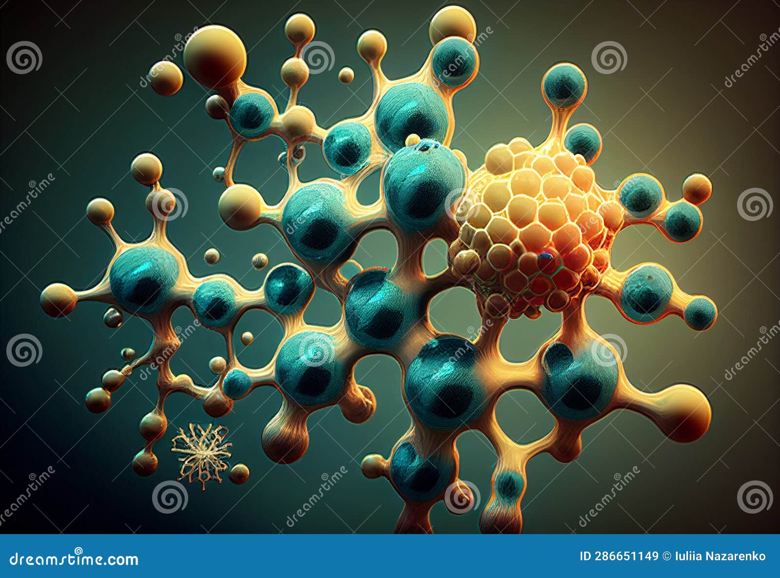 Structured Molecule Formation. AI Generated Stock Illustration ...