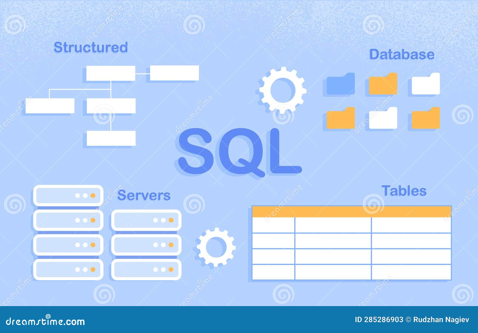 Structured Query Language Vector Concept Stock Vector - Illustration of ...
