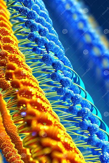 Structured Strands of Microscopic Biology-themed Patterns, Resembling ...