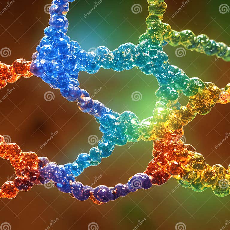 Macro View of Microscopic Biology-themed Strands, Evoking Cell Chains ...